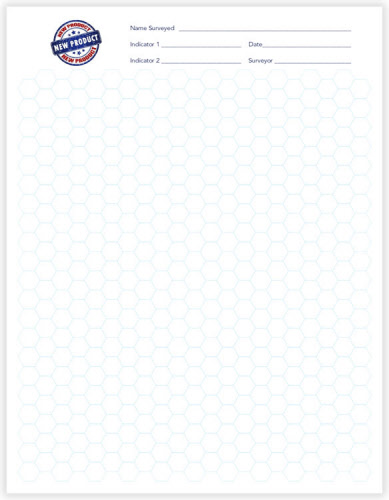 Hexagon Grid Paper Pads, 1/2" wide hexagons