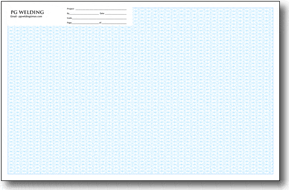 5th Scale Isometric Graph Paper Tabloid Size